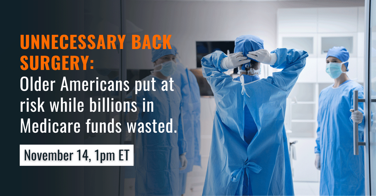 REGISTER: Webinar on Unnecessary Back Surgery - Lown Institute